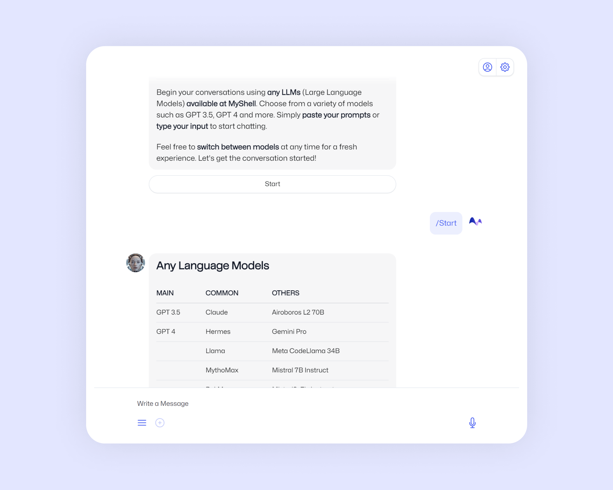 MyShell LLM: Spark Engaging Conversations Easily